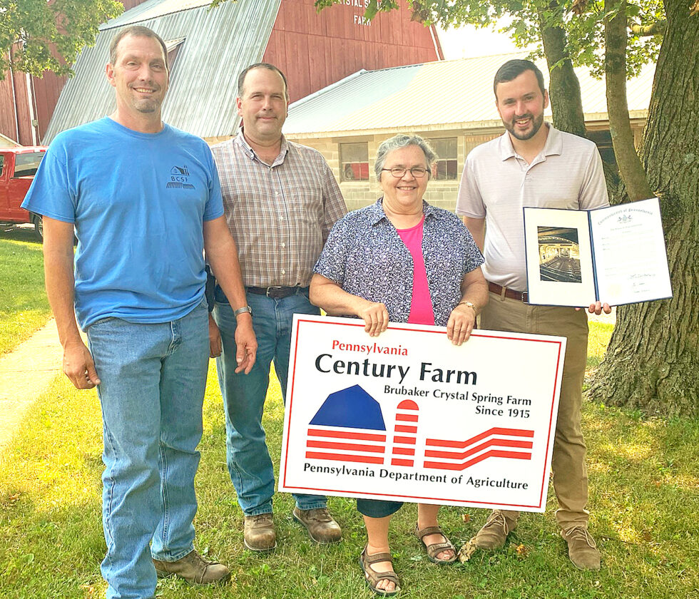 Brubaker Farm honored by Pa. Ag dept. | News, Sports, Jobs - The Sentinel
